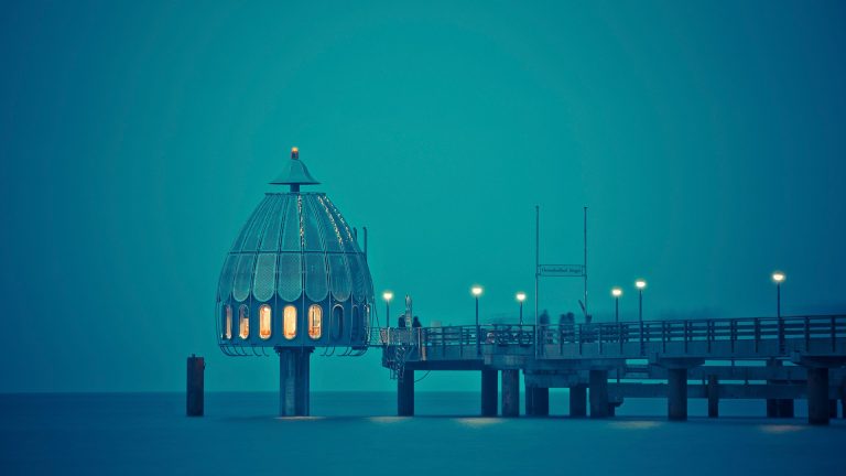 Diving bell Tauchgondel on pier in Zingst, Germany | Windows Spotlight ...