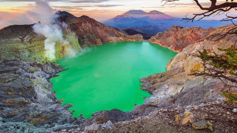 Acid Lake, Kawah Ijen Crater, Banyuwangi Regency of East Java ...