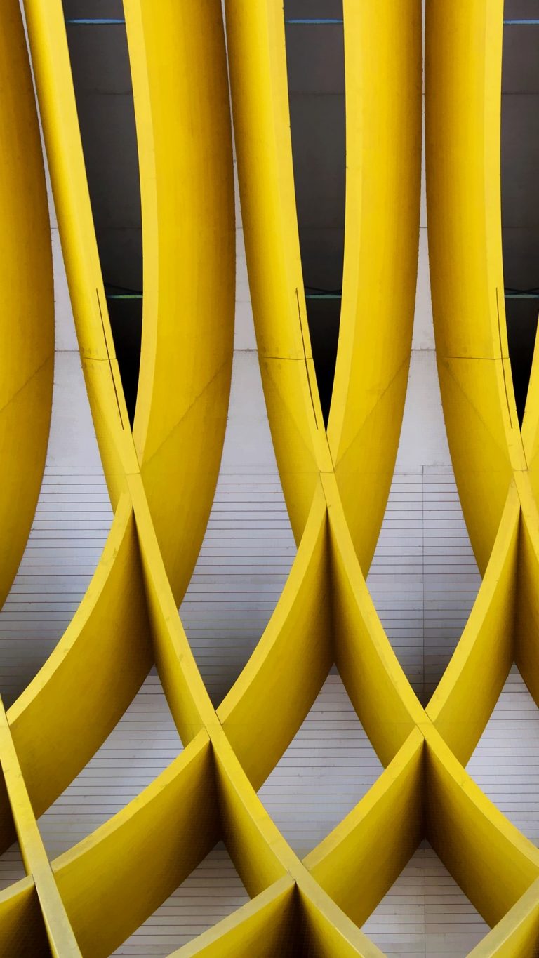 Roof holding structure at the entrance of Austria Center Vienna ...