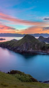 Padar Island sunset, Komodo National Park, near Labuan Bajo, East Nusa ...