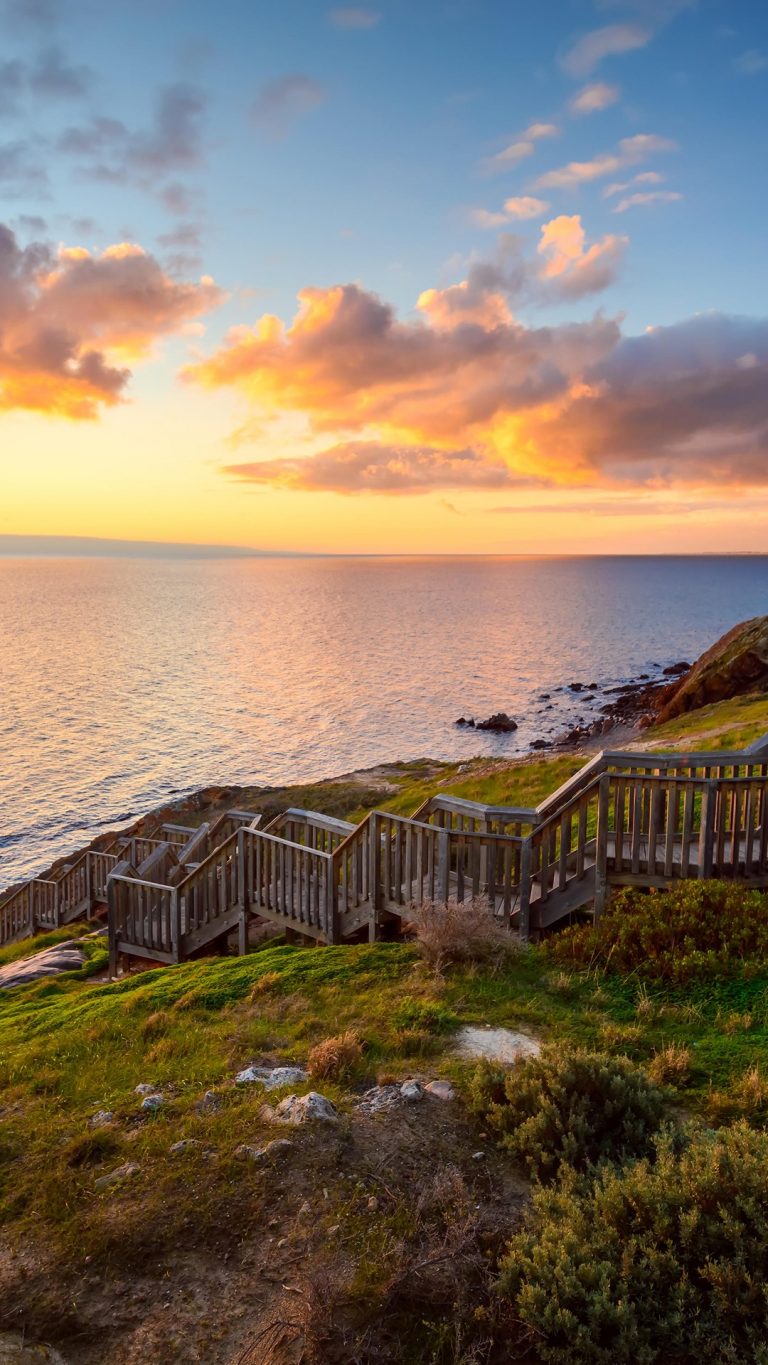 Hallett Cove park boardwalk at sunset, South Australia | Windows ...