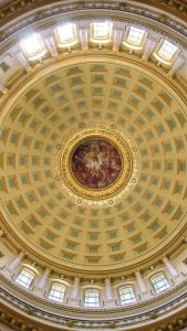 Rotunda dome interior of Wisconsin State Capitol in Madison, Wisconsin ...