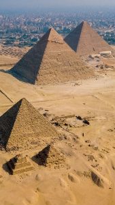 Historical Giza pyramids shot by drone, Cairo, Egypt | Windows ...