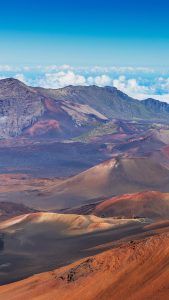 Caldera Haleakalā National Park volcanic landscape, Maui Island, Hawaii ...