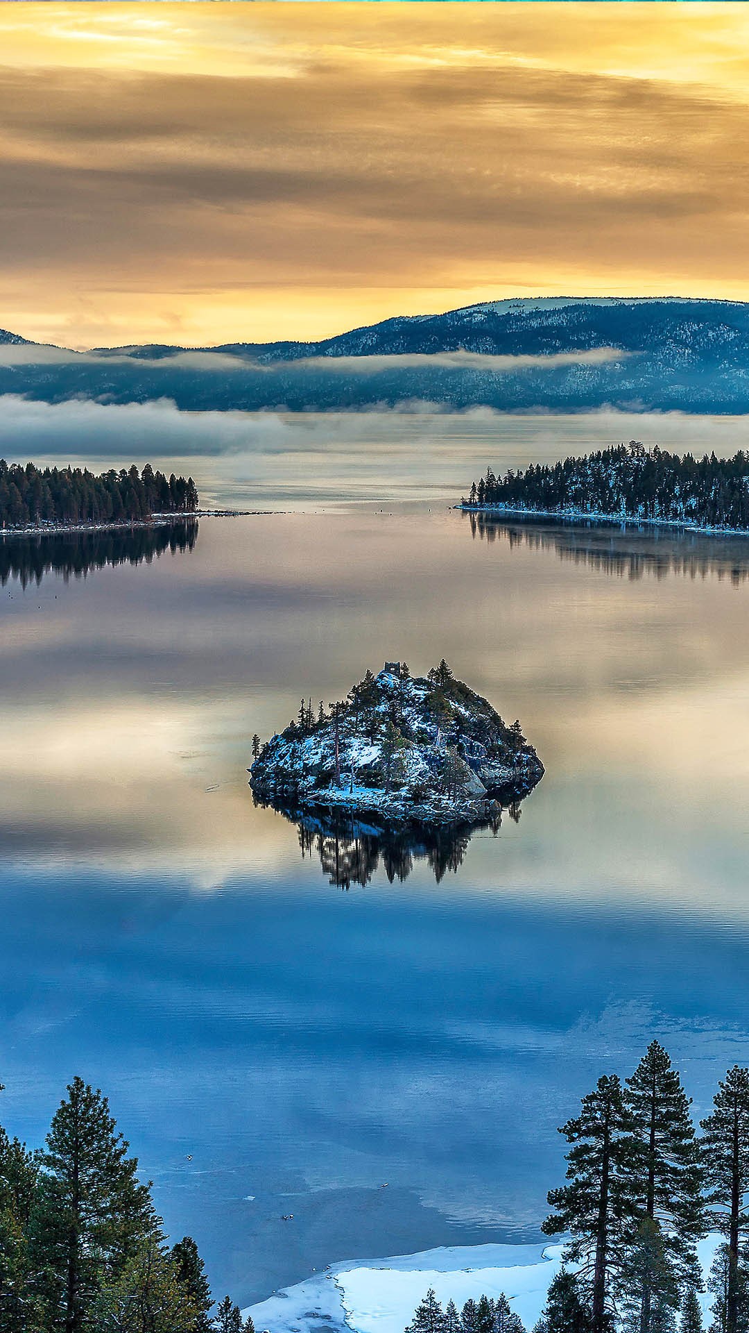 Emerald Bay With Fannette Island In Morning Lake Tahoe Sunrise Emerald Bay With Fannette Island In Morning Lake Tahoe Sunrise