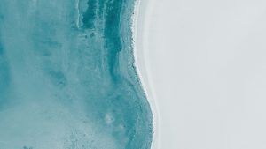 Simplistic aerial shot above Lake Dumbleyung, Western Australia ...