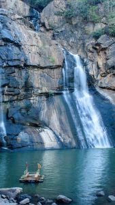 The Hundru Falls waterfall in Ranchi district, Jharkhand state, India ...