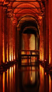 Basilica Cistern underground water, Istanbul, Turkey | Windows ...